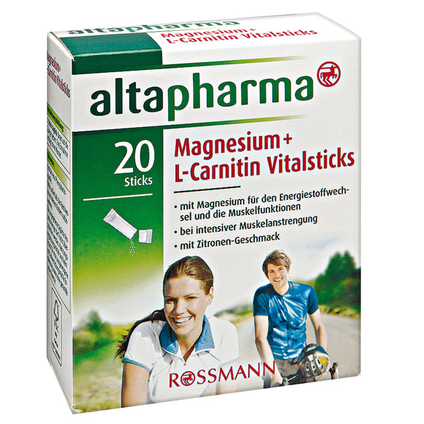 altapharma Magnesium + L-Carnitin Vitalsticks von Rossmann für 1,49 ...