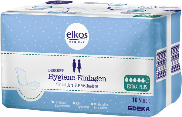 Elkos Hygiene-Einlagen Extra Plus 10ST von Edeka24 für 2,49 € ansehen!
