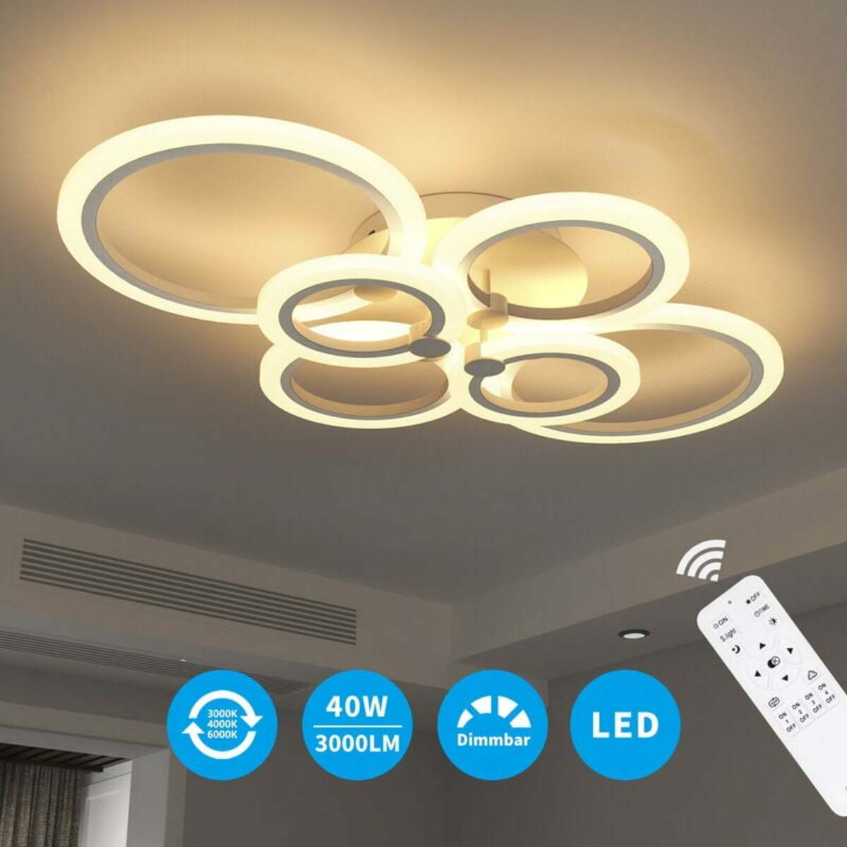 Wohnzimmer Deckenleuchten Led Dimmbar