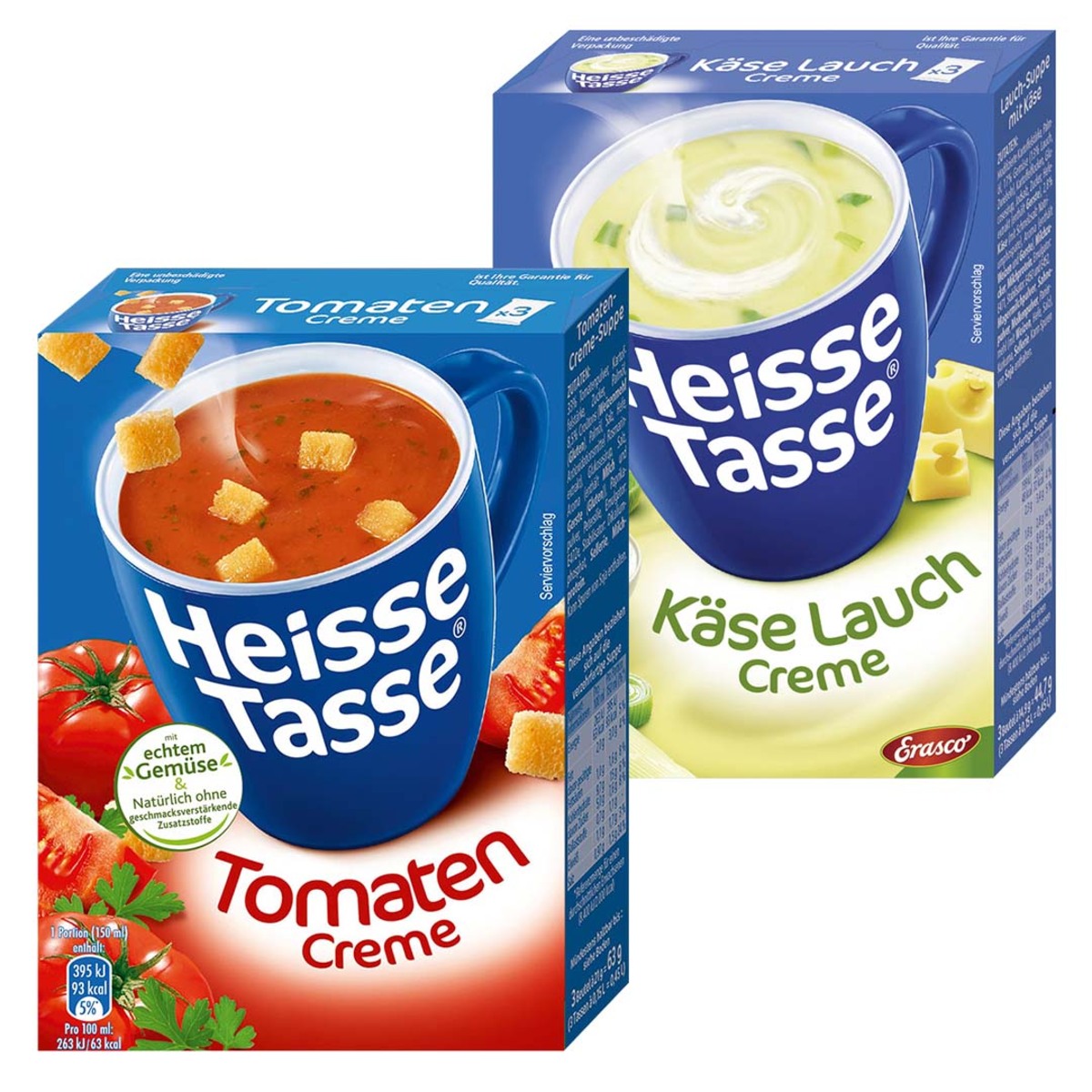 ERASCO HEISSE TASSE SUPPEN versch. Sorten, jede 150-g-Packung ansehen!
