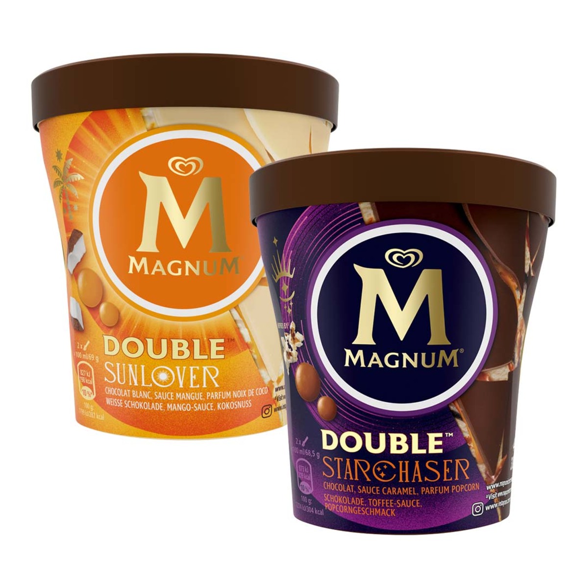 LANGNESE MAGNUM DOUBLE SUNLOVER und weitere Sorten, je 440-ml-Becher ...
