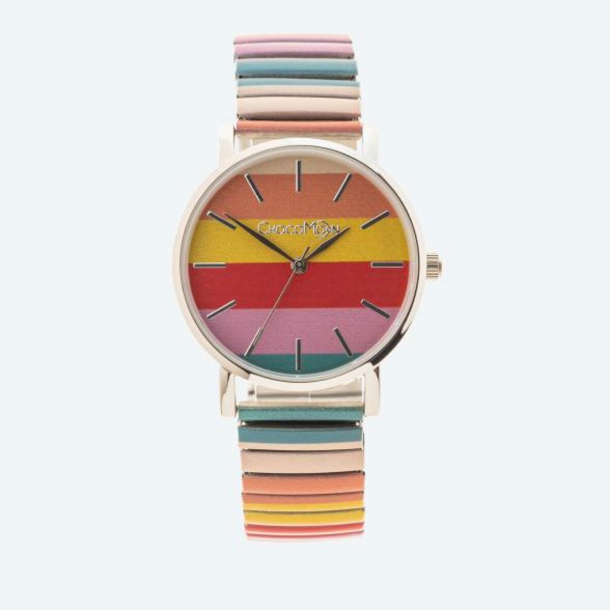 ChocoMoon Damenuhr "Happy Stripes" Zugband ansehen!