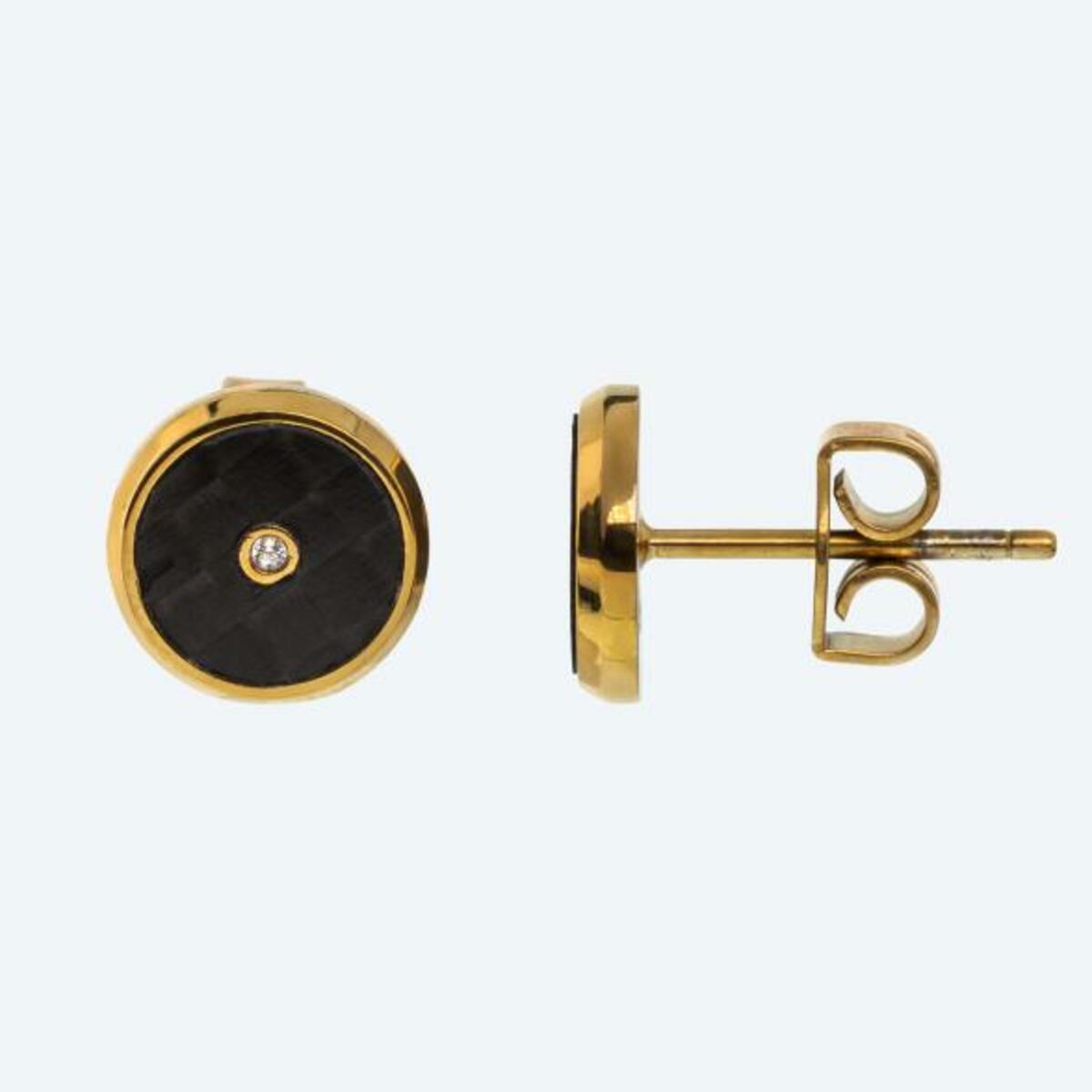 Ohrstecker Titan vergoldet Carbon+Zirkonia ansehen!