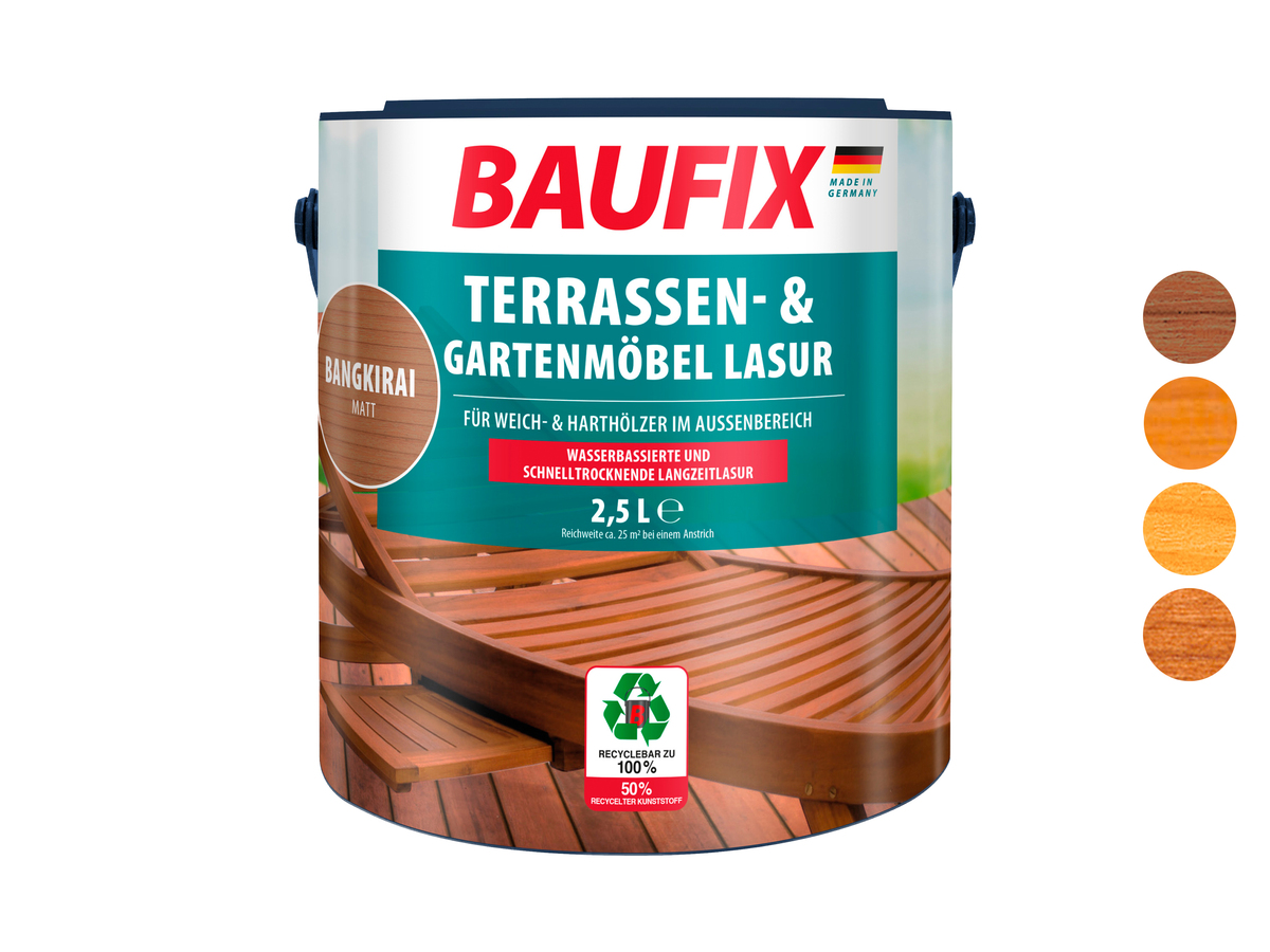 BAUFIX Terrassen- und Gartenmöbel-Lasur, 2,5 Liter von Lidl ansehen!