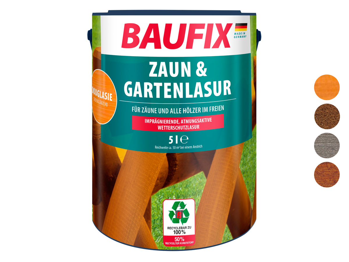 BAUFIX Zaun- und Gartenlasur, 5 Liter von Lidl ansehen!