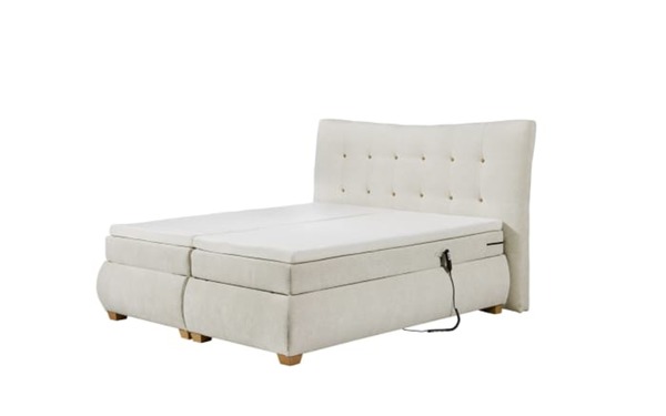 Motor-Boxspringbett Sheffield, cream, Liegefläche 180 x 200 cm von ...