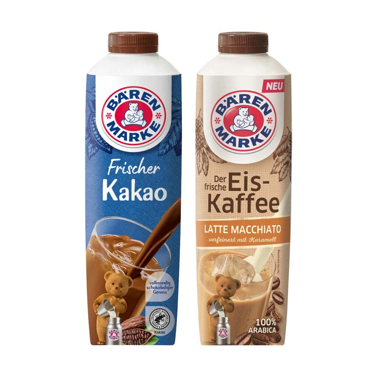 BÄRENMARKE DER FRISCHE KAKAO oder EISKAFFEE je 1-l-Pckg. ansehen!