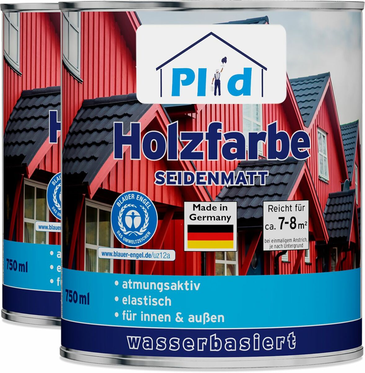 Premium Holzfarbe Holzlack Farbe für Holz Schwedenrot von Norma für 40 ...