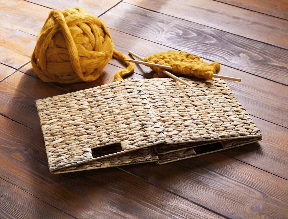 HomeLiving Füllkorb, faltbar Füllkorb Flechtkorb Natur bügel Einkauf ...