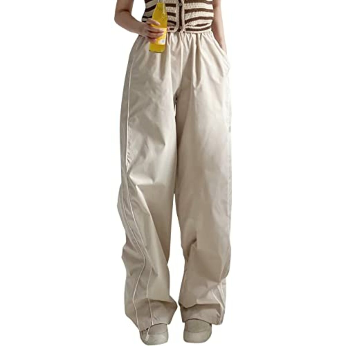 Baonmy Fallschirmhosen Cargohose Damen Baggy Y2k Baggy Lange Hosen