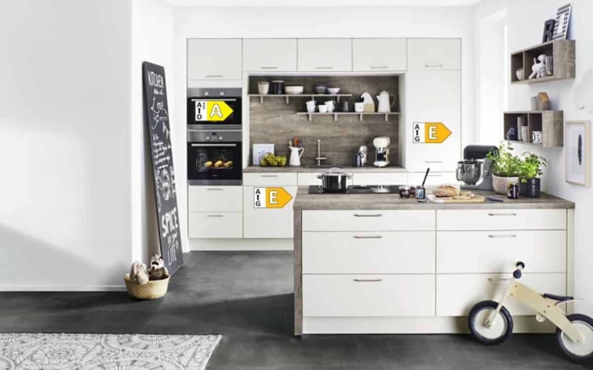 Nobilia - Einbauküche Senso, weiß matt, inkl. Junker Elektrogeräte von ...