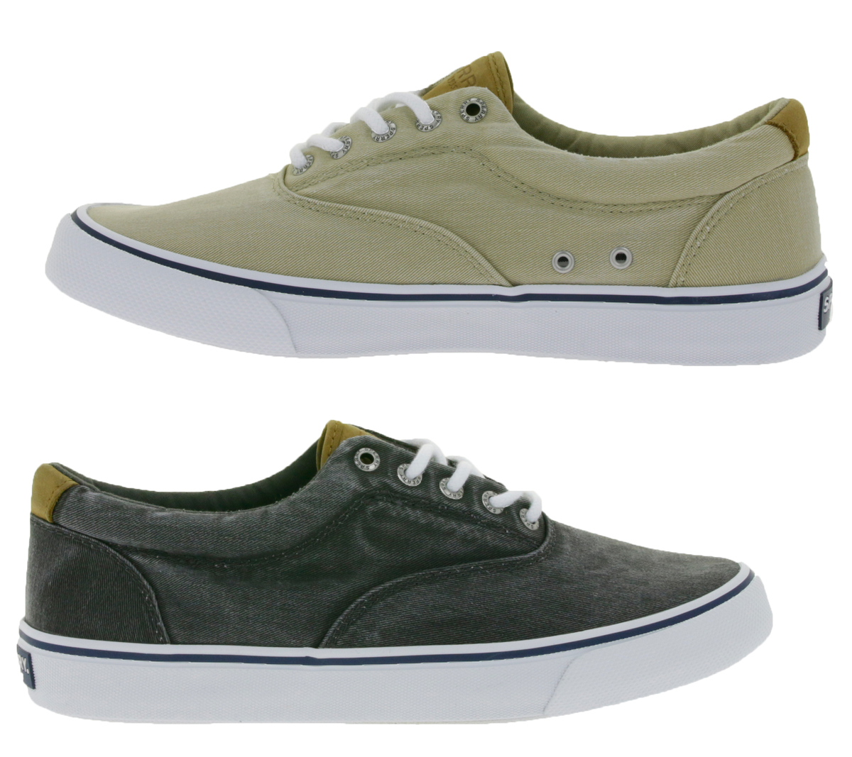 SPERRY Bahama Striper II Cvo SW Herren Leinen-Sneaker mit Wave-Siping ...