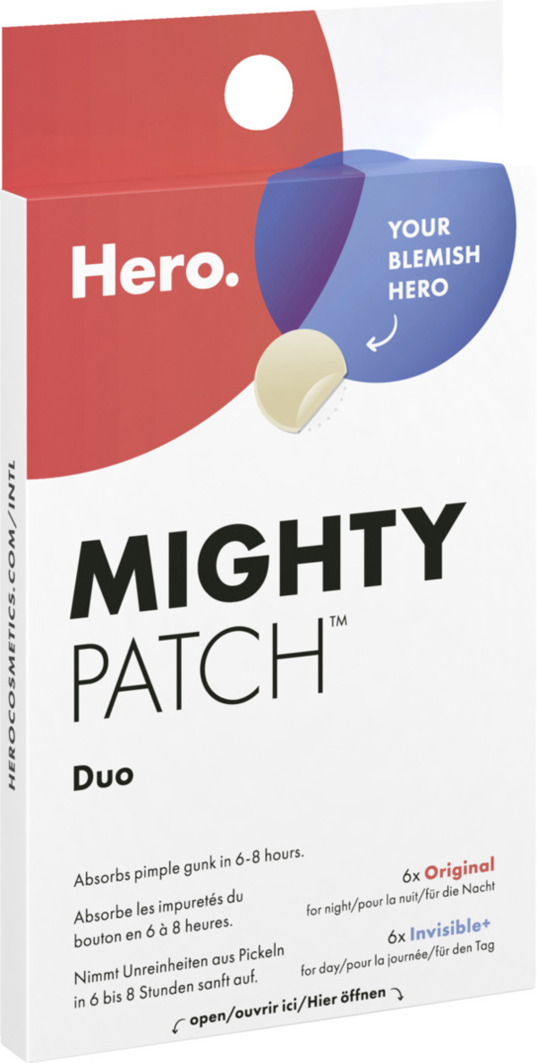 Hero. Mighty Patches Duo Pickelpatches von ROSSMANN ansehen!