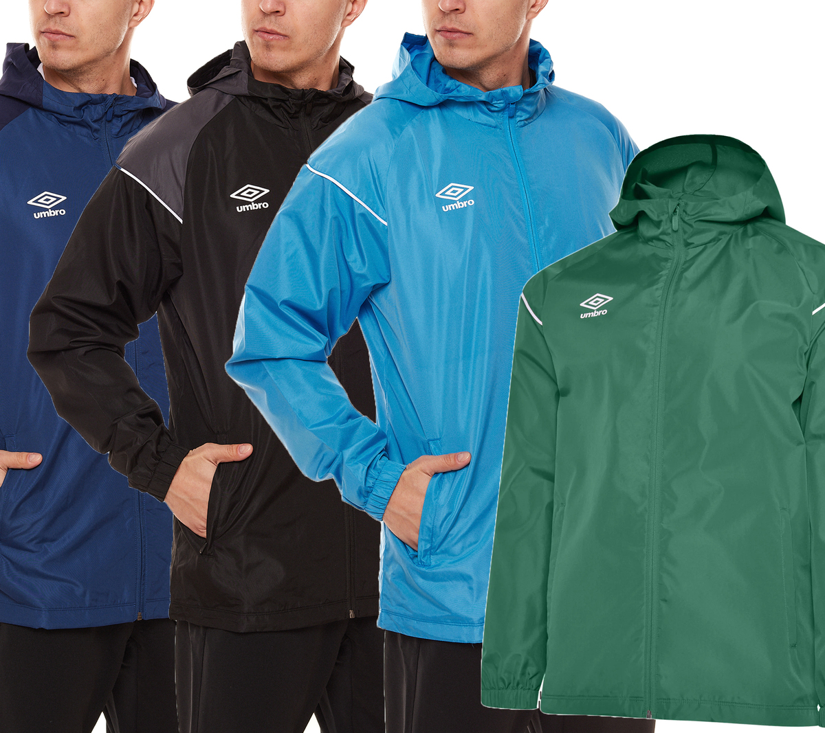 umbro Hooded Shower Jacket Herren Wind-Jacke Regen-Jacke Übergangs ...