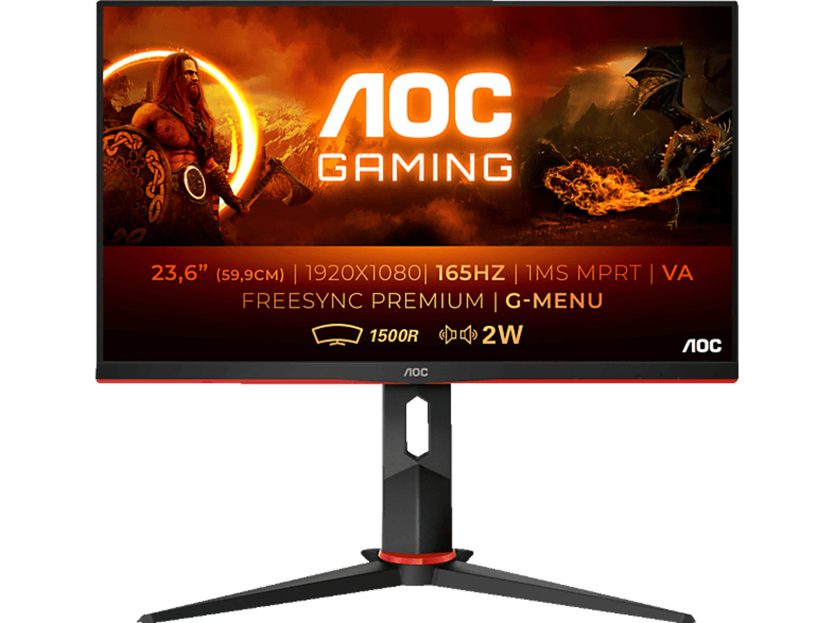 AOC C24G2AE 24 Zoll Full-HD Gaming Monitor (1 ms Reaktionszeit, 165 Hz ...