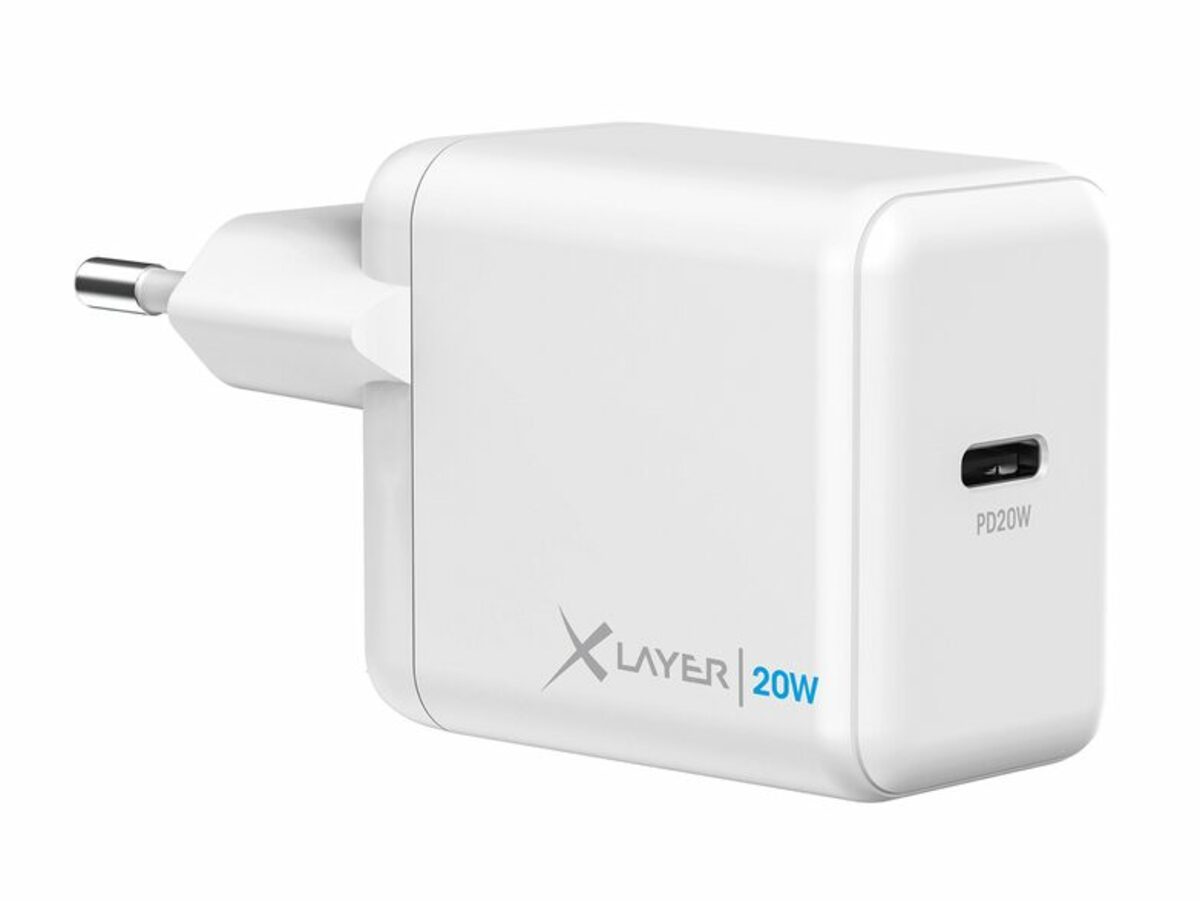 XLayer Ladegerät Single USB-C PD 20W, Ladeadapter für iPhone/iPad, weiß ...