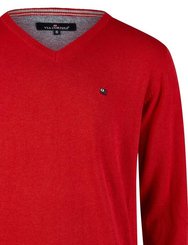 Via Cortesa - Basic Pullover mit V-Ausschnitt von Adler ansehen!