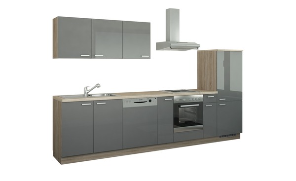 Luxus Küchenzeile Mit Elektrogeräten Und Geschirrspüler 330 Cm Bild