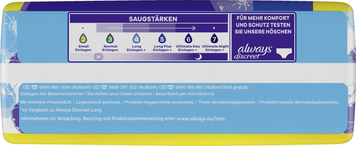 Always Discreet Inkontinenz Einlagen+ Long Plus von ROSSMANN ansehen!