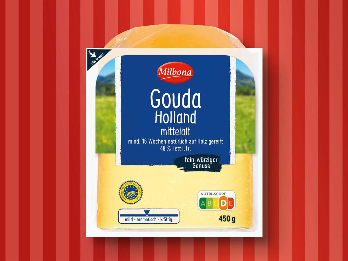 Milbona Gouda Holland mittelalt von Lidl ansehen!