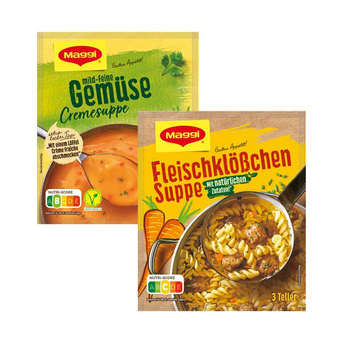 MAGGI GUTEN APPETIT FLEISCHKLÖSSCHEN SUPPE und weitere Sorten, je 750 ...