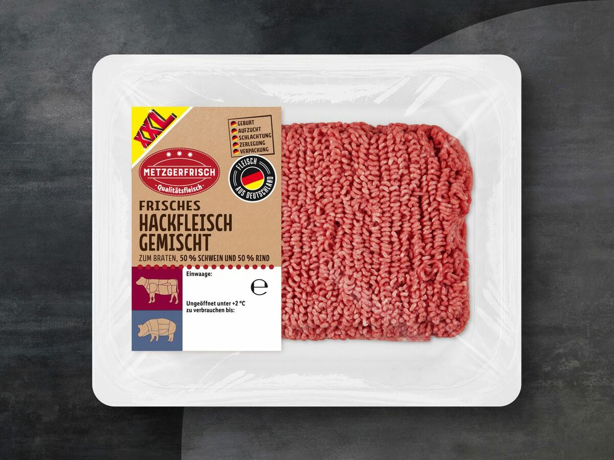 Metzgerfrisch Frisches Hackfleisch, gemischt XXL von Lidl ansehen!