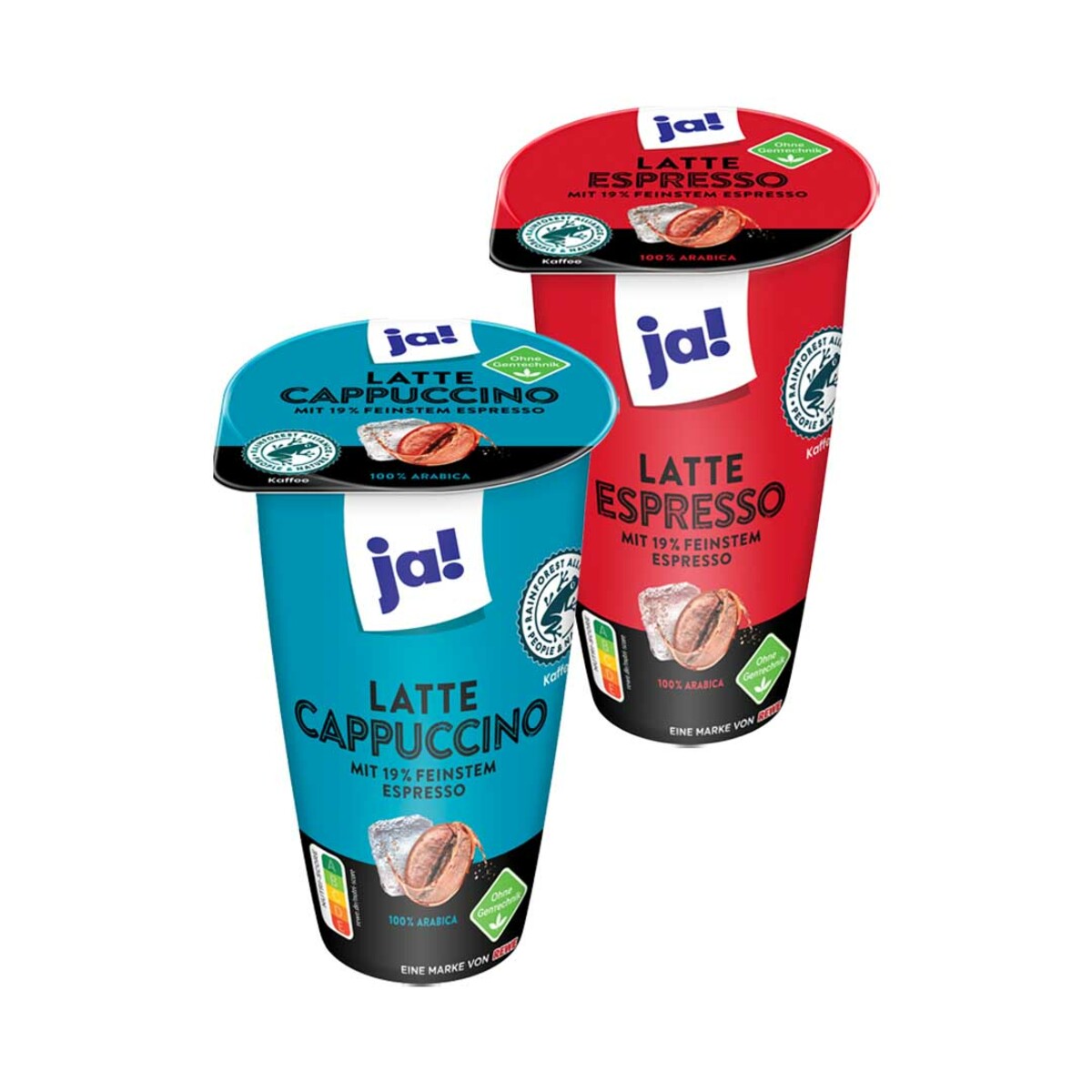 JA! LATTE MACCHIATO, ESPRESSO oder CAPPUCCINO mit 19% feinstem Espresso ...