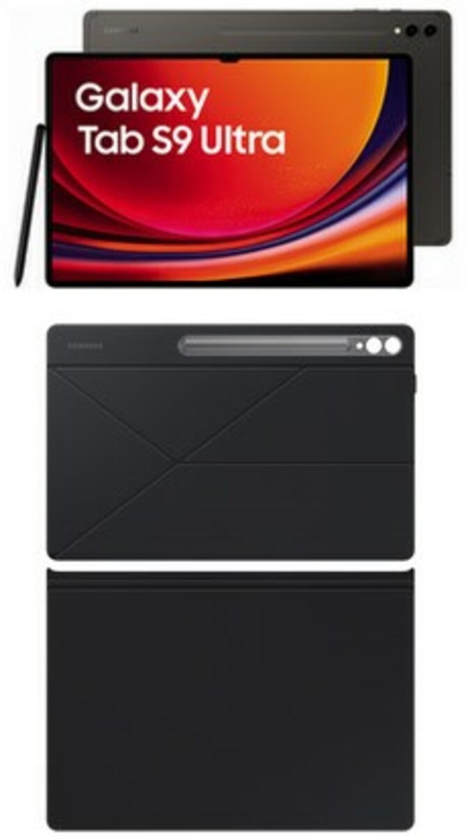 Galaxy Tab S9 Ultra (256GB) WiFi Tablet graphit inkl. Smart Book Cover ...
