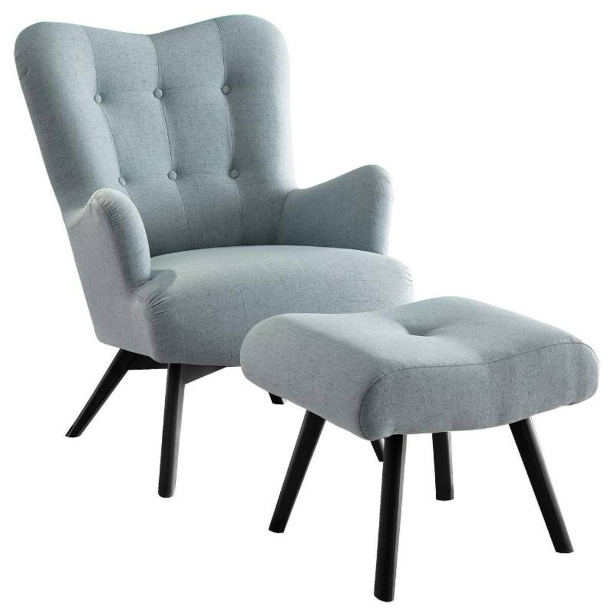 Z2 Sessel mit Hocker ARNDT, Stoff von Zurbrüggen ansehen!