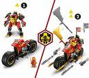 LEGO® Konstruktionsspielsteine Kais Mech-Bike EVO (71783), LEGO® NINJAGO, (312 St), Made in ...