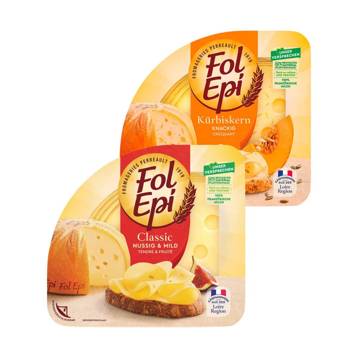 FOL EPI CLASSIC oder KÜRBISKERN KNACKIG frz. Schnittkäse, 50% Fett i ...