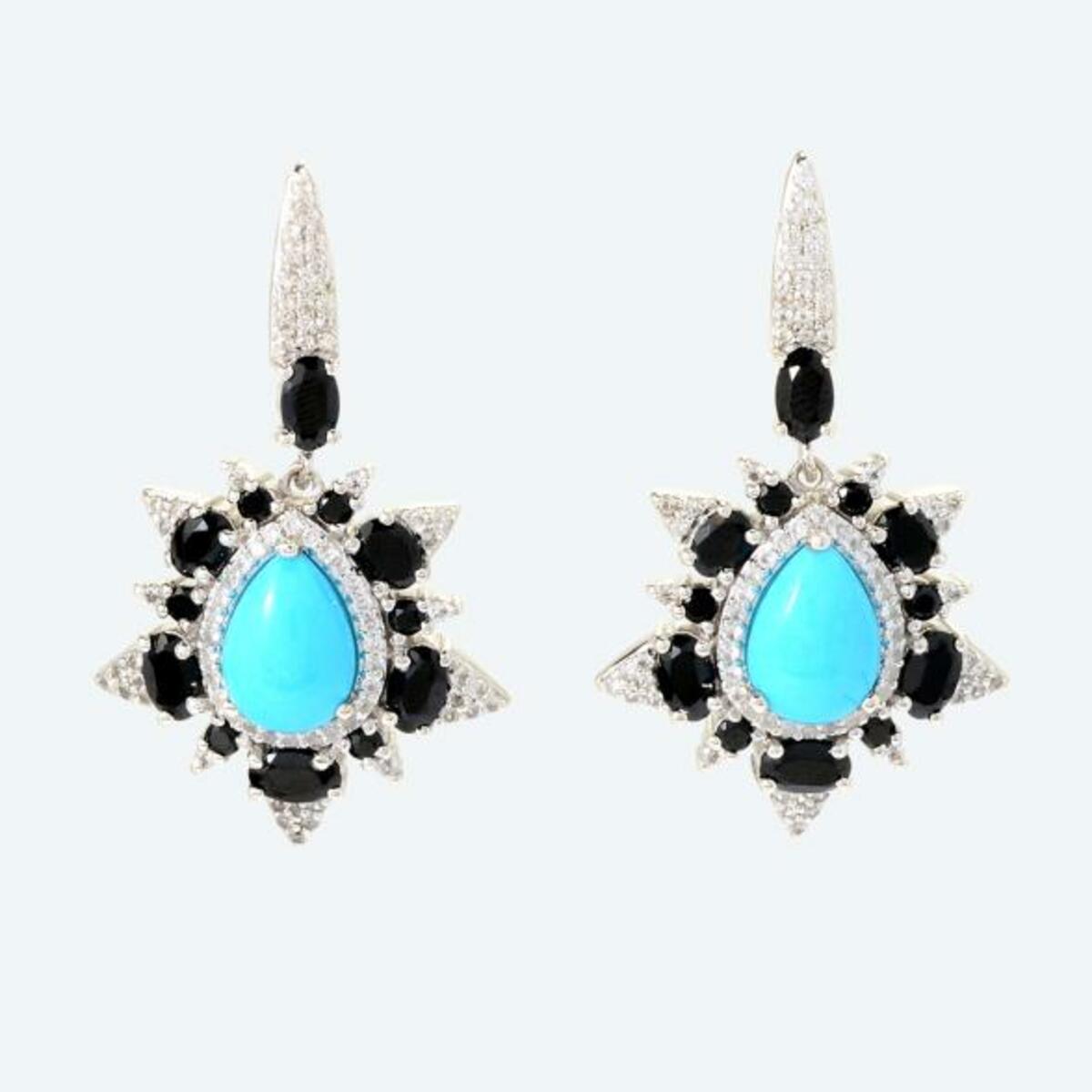 Ohrh. 925 Sterling Silber Zirkon & Spinell türkis ansehen!