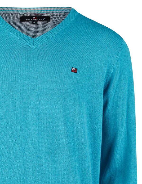 Via Cortesa - Basic Pullover mit V-Ausschnitt von Adler ansehen!
