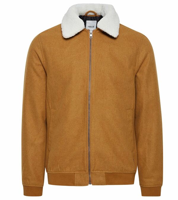!SOLID Leonel Herren Übergangs-Jacke Bomberjacke mit Teddy-Fell ...