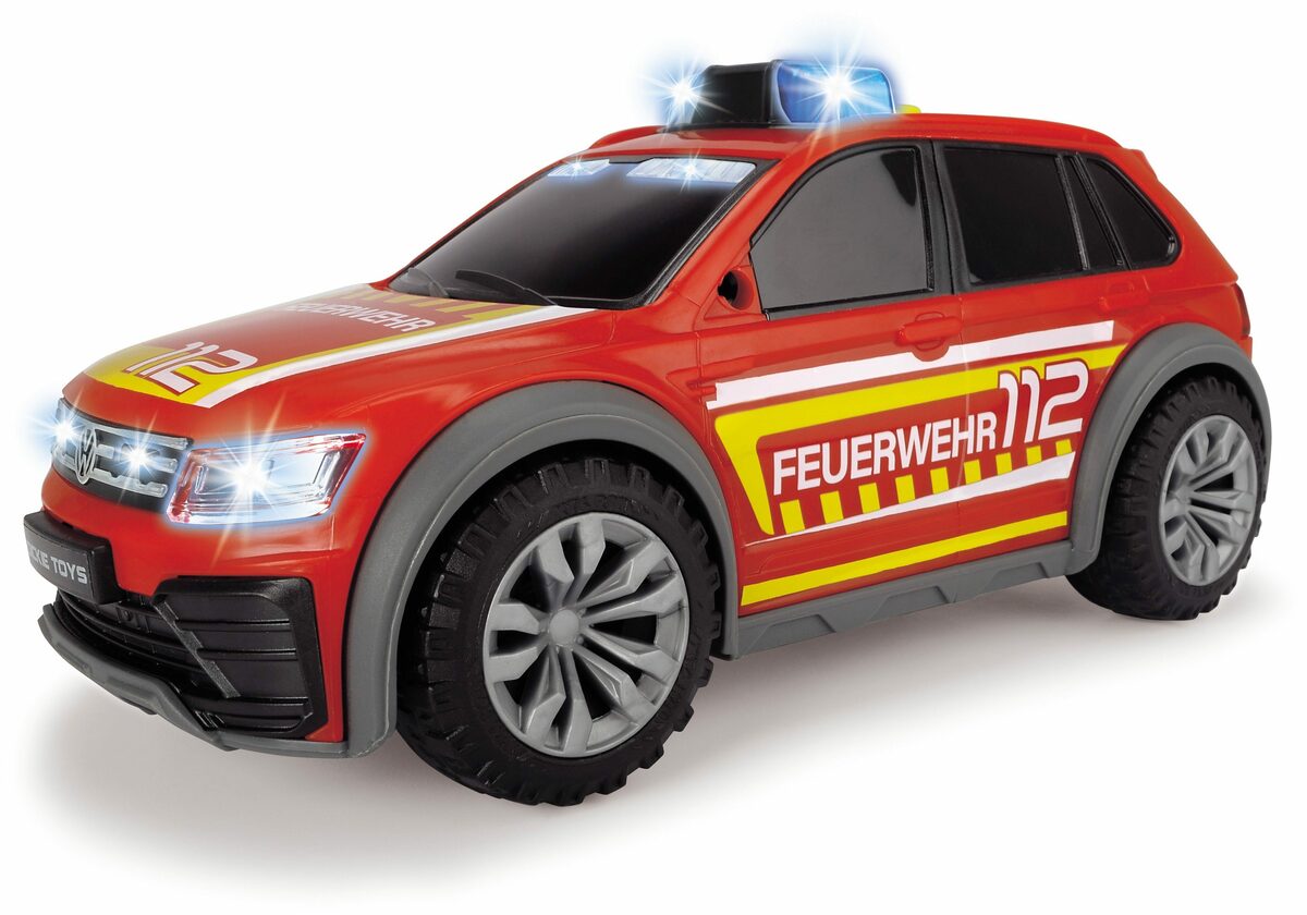 Dickie Toys Spielzeug-Auto VW Tiguan R-Line Fire Car, mit Licht und ...