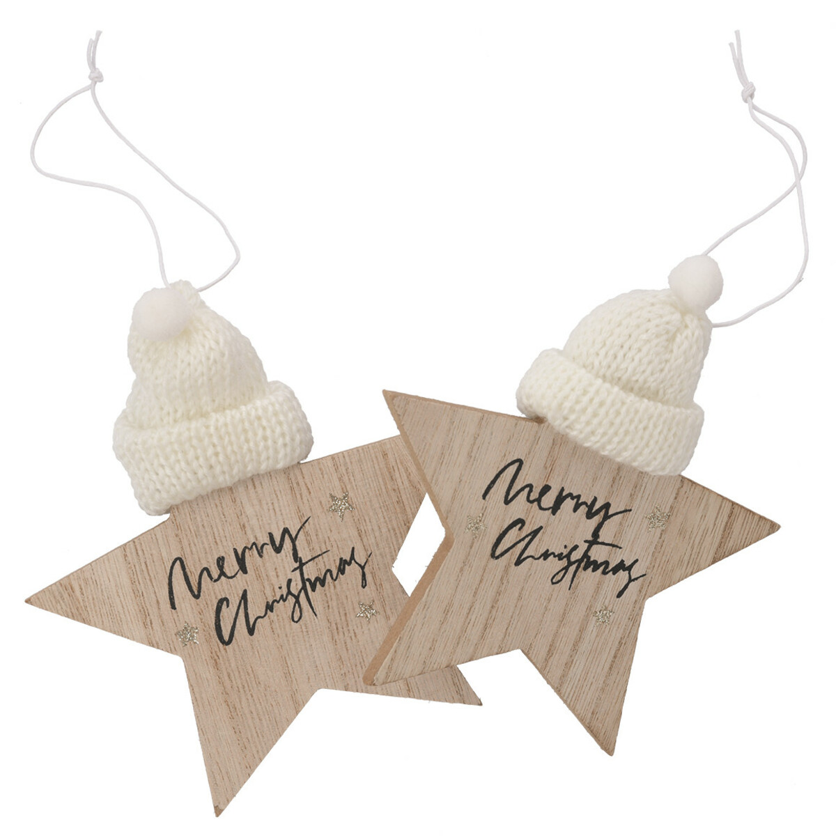 2 Deko-Hänger Sterne mit Mützen von Ernstings Family ansehen!