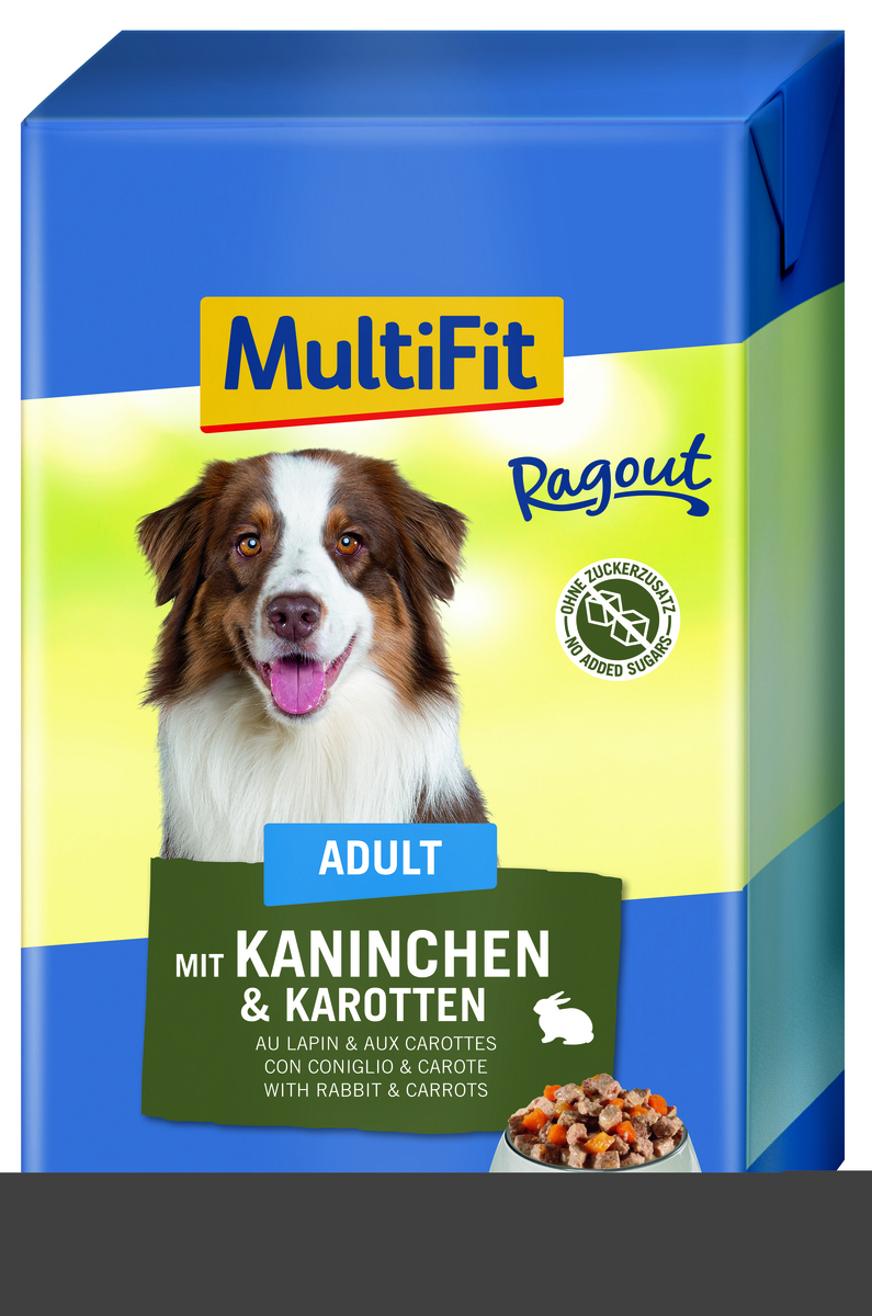MultiFit Adult in Ragout 12 x 475 g Kaninchen & Karotten von Fressnapf ...