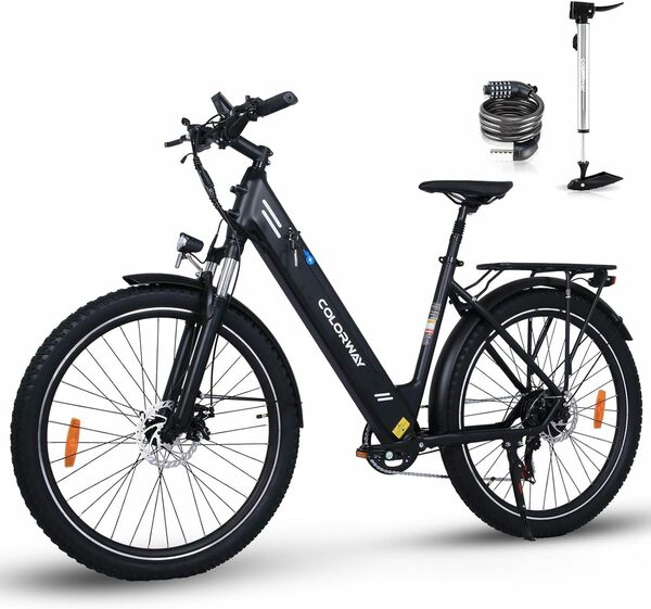 COLORWAY E-Bike 27,5 Zoll Elektrofahrrad 36V15Ah 7 Gang Heckmotor MTB ...