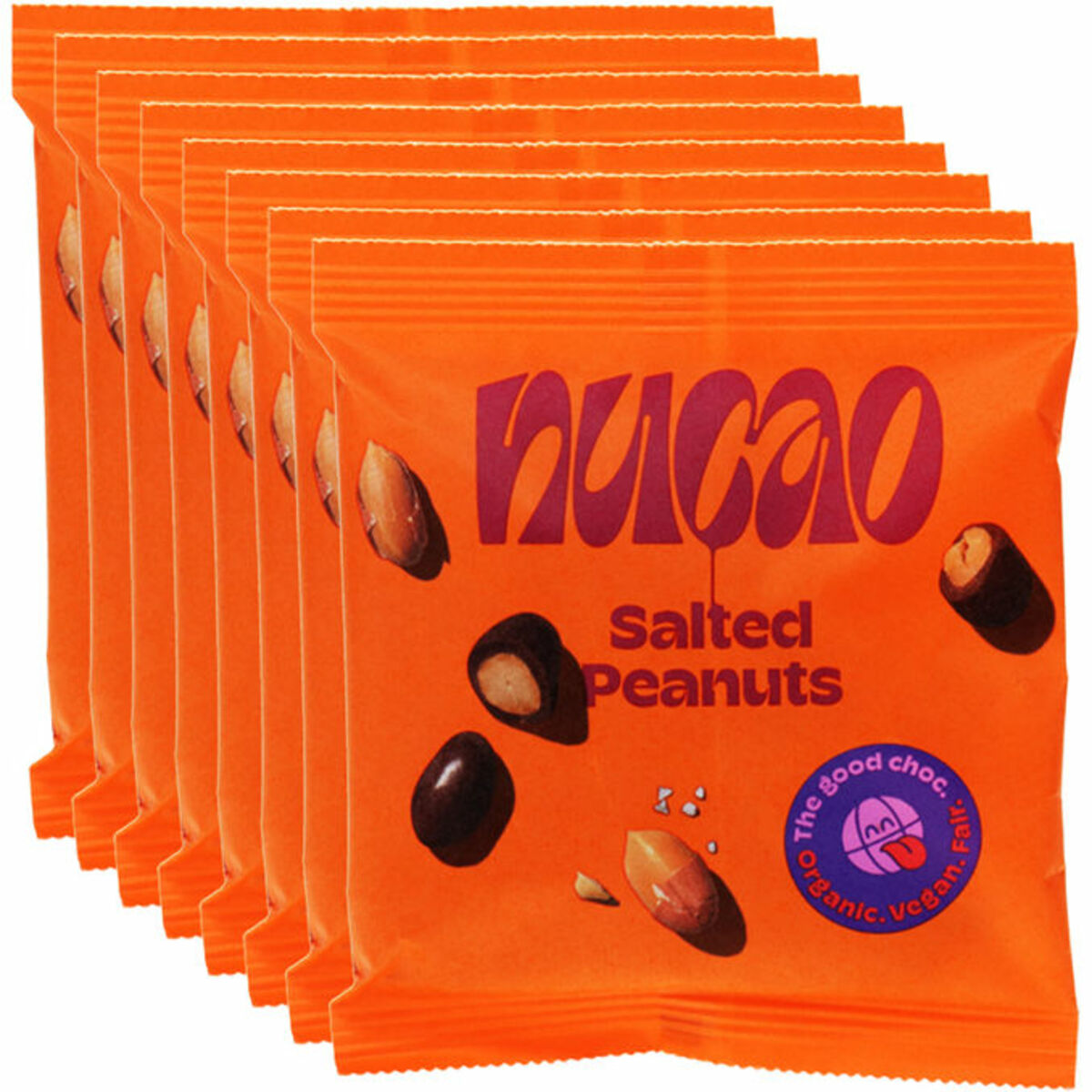 nucao Salted Peanuts in Zartbitterschokolade, 8er Pack von Motatos ansehen!