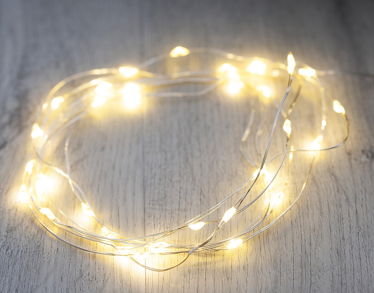 IDEENWELT Micro-LED-Lichterkette Draht silber von ROSSMANN ansehen!