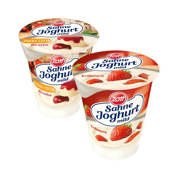 ZOTT SAHNE JOGHURT versch. Sorten, je 150-g-Becher, Niedrigster ...