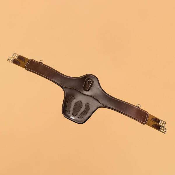 Sattelgurt mit Bauchlatz Leder Pferd/Pony - 900 braun von Decathlon ...