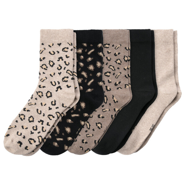 5 Paar Damen Socken mit Animal-Print von Ernstings Family ansehen!