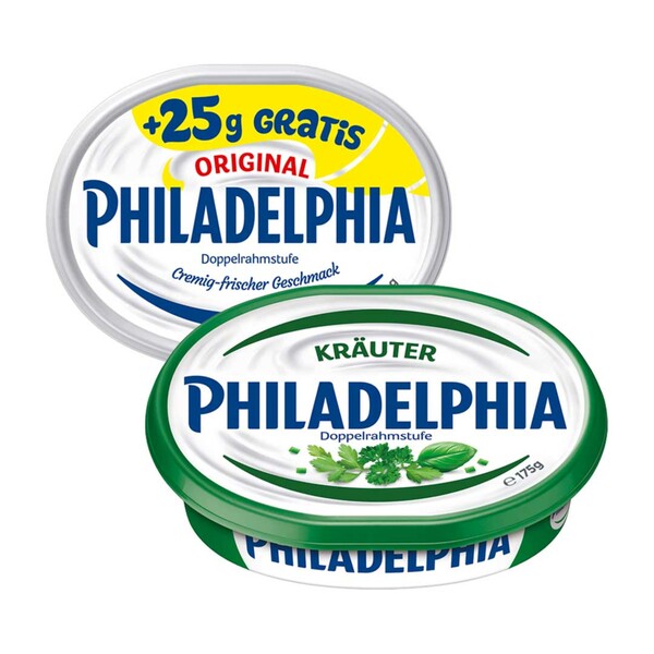 PHILADELPHIA versch. Sorten, je 175 – 200-g-Pckg., Niedrigster ...