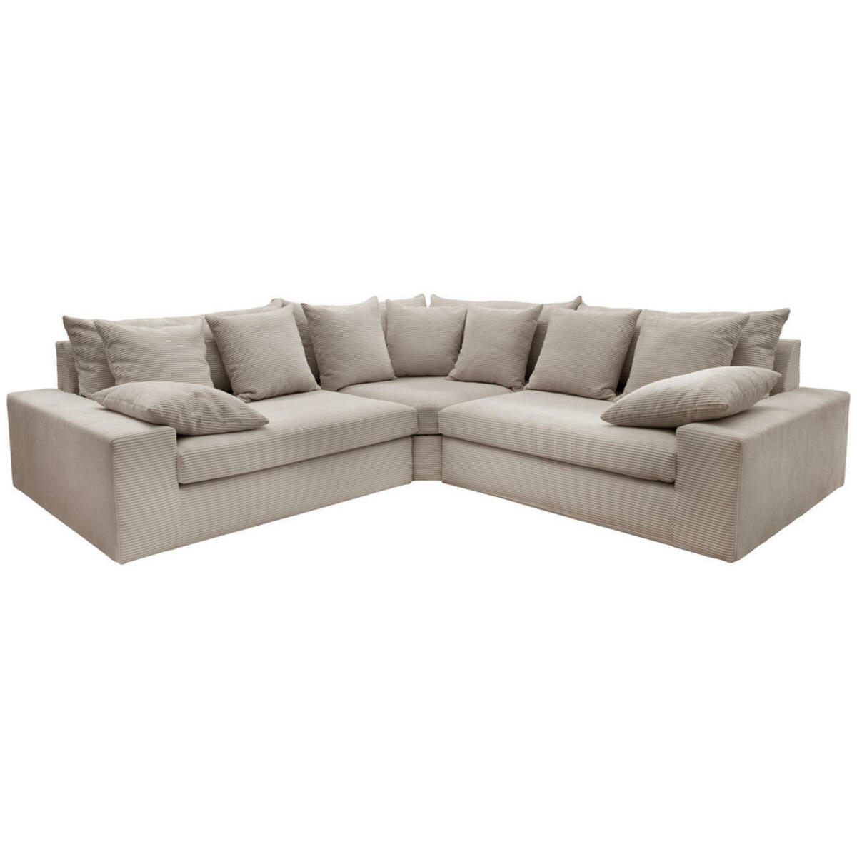 Livetastic Ecksofa, Beige, Textil, 5-Sitzer, Füllung: Schaumstoff, L ...