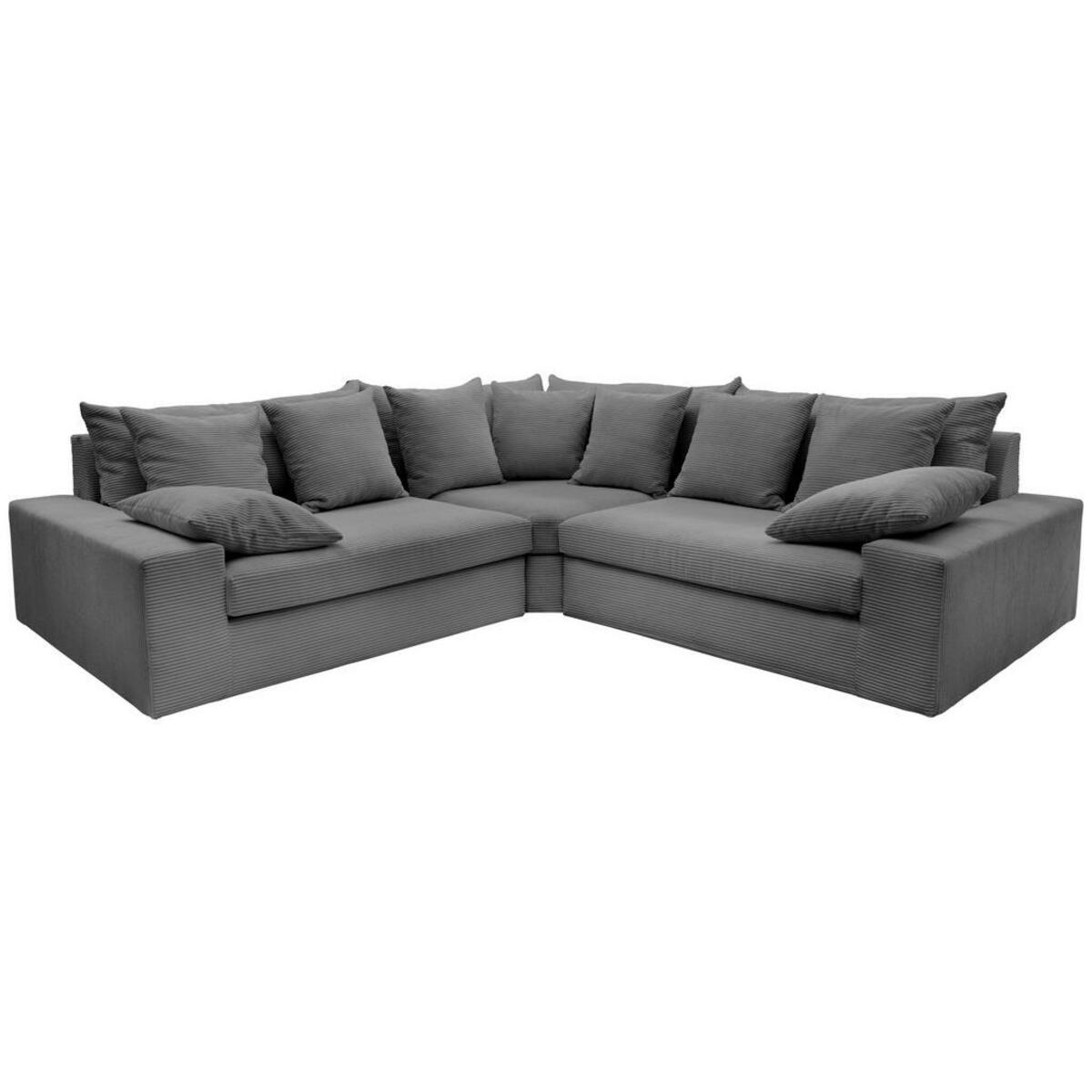 Livetastic Ecksofa, Grau, Textil, 5-Sitzer, Füllung: Schaumstoff, L ...