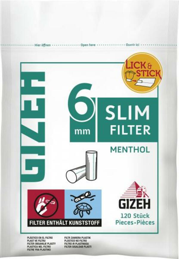 Gizeh Slim Filter Menthol Zigarettenfilter von myTime.de ansehen!