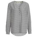 Damen Bluse mit Allover-Muster DUNKELGRAU / WEISS von Ernstings Family ...