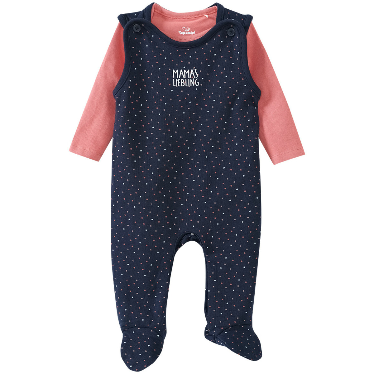 Newborn Strampler und Langarmbody im Set DUNKELBLAU / HELLROT von ...