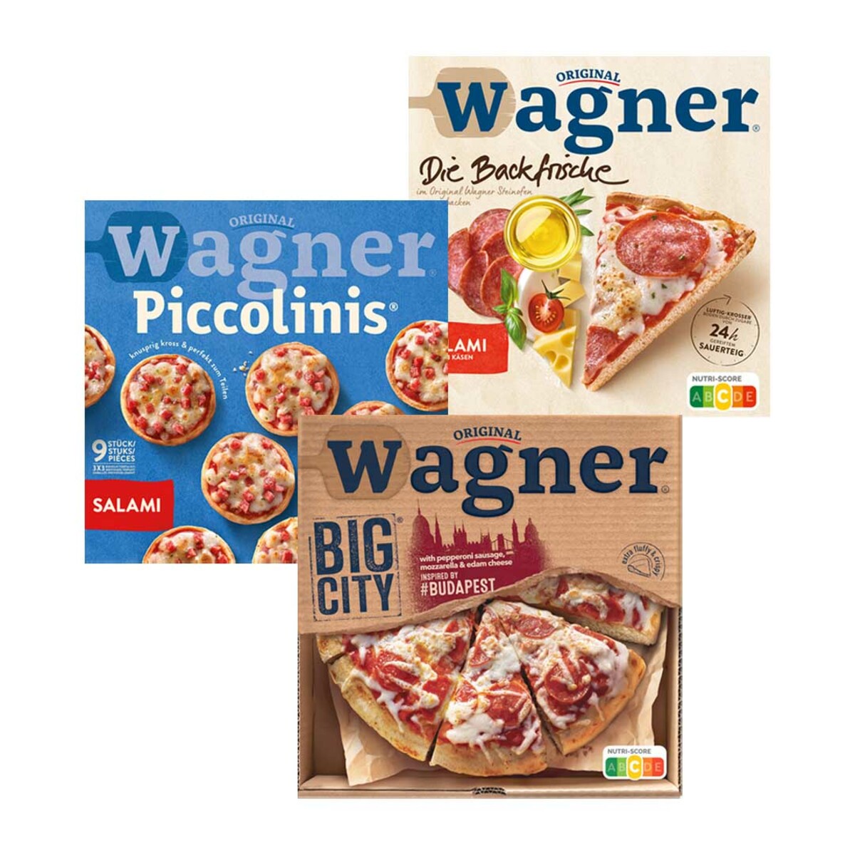 ORIGINAL WAGNER DIE BACKFRISCHE, BIG CITY PIZZA oder PICCOLINIS versch ...